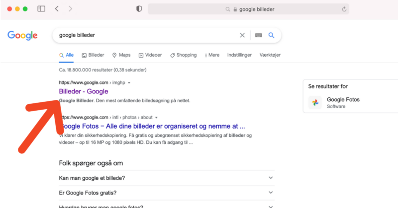 Guide til søgning efter dit billede på Google Billeder - StopChikane